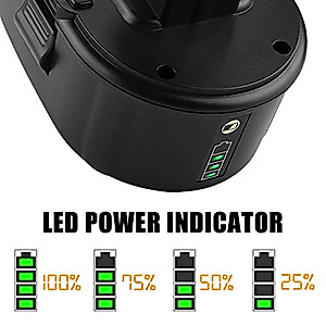 energup 2Pack 6500Ah DC9096 Replacement for Dewalt 18V Battery XRP Lithium DC9096 DC9098 DC9099 DW9095 DW9096 DW9098 DE9039 for 18V Dewalt Battery