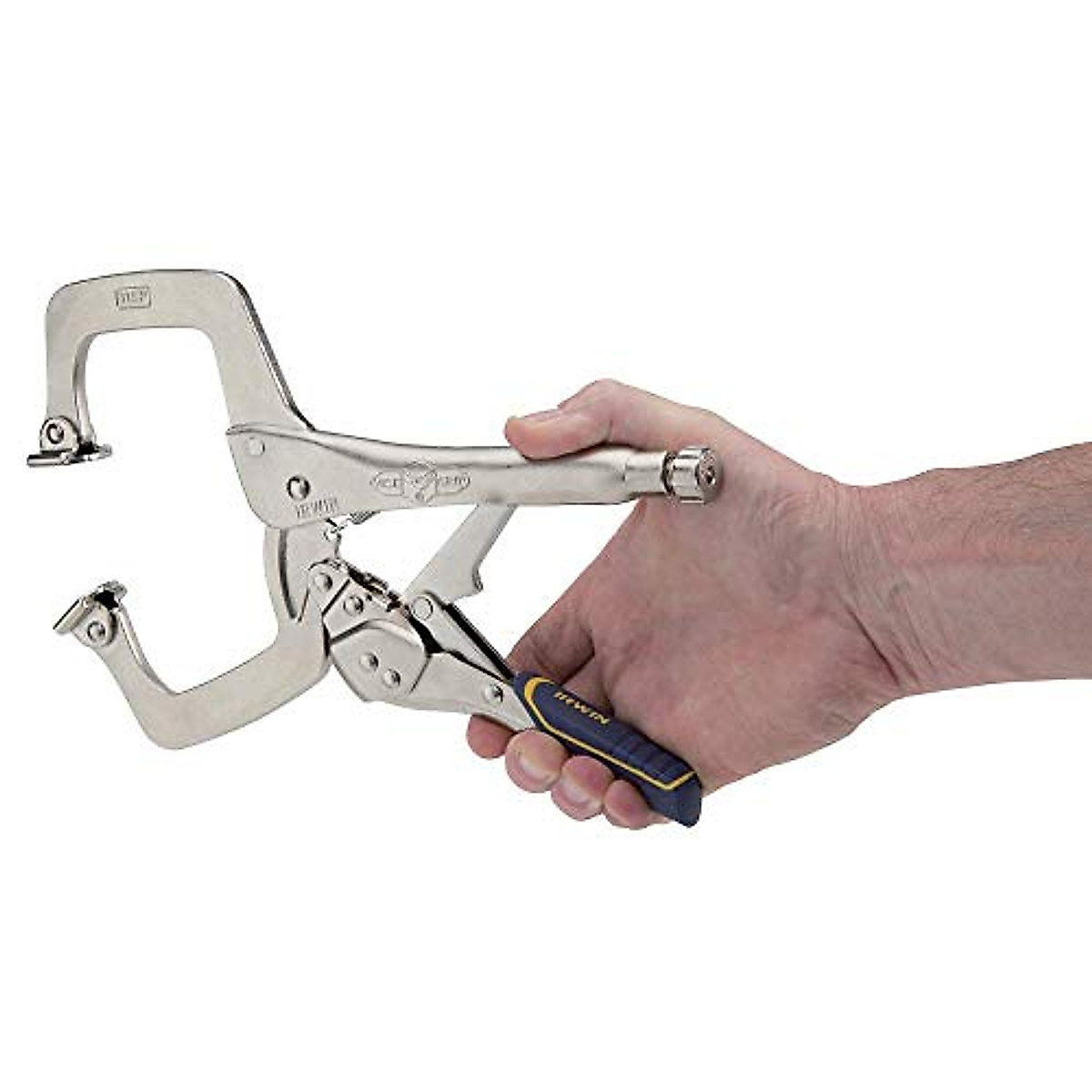 IRWIN VISE-GRIP Welding Pliers, Fast Release, C-Clamp with Swivel Pads, 11-Inch (IRHT82586)