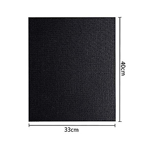 Grill Mats for Outdoor Grill, Dailyart Grill Mats Non Stick Set of 5 BBQ Grill Mat Baking Mats Teflon BBQ Accessories Grill Tools Reusable,Works on Gas, Charcoal, Electric Grill 15.75 x 13-Inch, Black