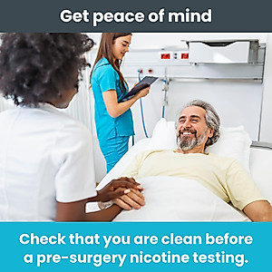 Exploro Highly Sensitive Nicotine Test - Detects Nicotine Metabolite Cotinine in Urine for up to 10 Days - Accurate Results in 5 Minutes - 10 Strips with Cut-Off Level of 200 ng/ml