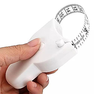 Body Tape Measure, Automatic Retractable Tape Measure, Portable Measuring Tape, Arm Chest, Waist Measurement Tape, Plan Tape Measure.(White)