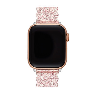 Kate Spade New York Women's Pink Glitter Jelly Band for Apple Watch®, 38/40/41mm (Model: KSS0147)