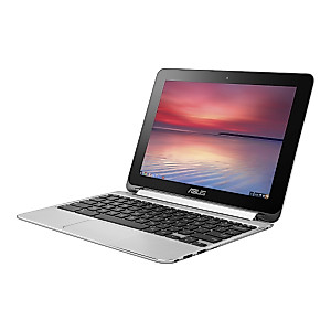 ASUS C100PA-DB01 Chromebook Flip 10.1" Touchscreen Laptop (Quad Core, 2GB, 16GB SSD) - Aluminum Chassis,Silver