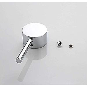 RXXR Single Faucet Handle Compatible with 35mm Tap Cartridge (Cartridge Stem 9 * 9mm) Faucet Replacement Handles Lever for Kitchen Basin Bathroom, Polished Chrome Finish