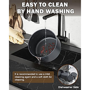 Cooks Standard 8-Piece Nonstick Hard Anodized Cookware Set, Pots and Pans Set Includes Saucepans, Stockpot, Frying Pans, Lids, Black