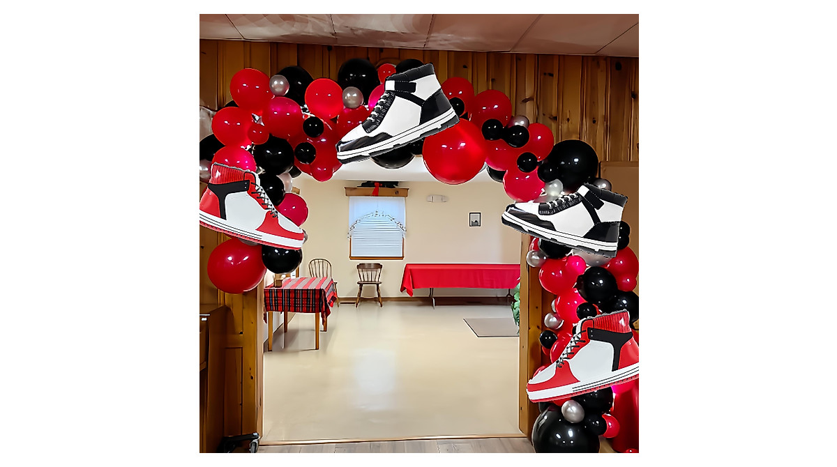 Boy Shoes Balloon Set - Basketball & Sneakers Party Decor