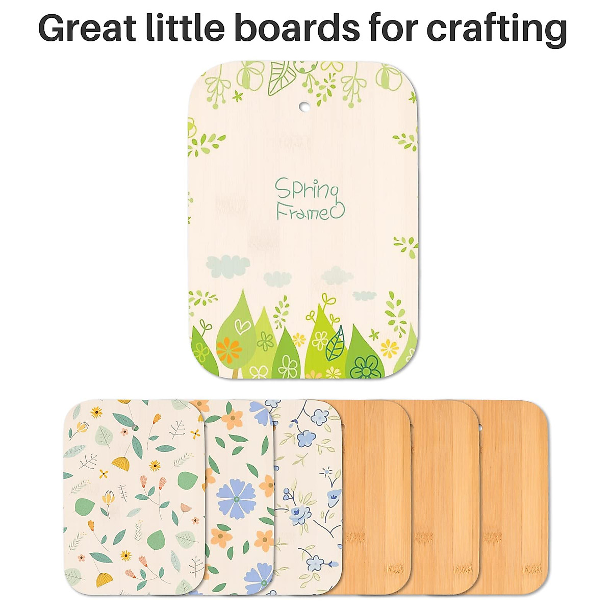 Bamboo Cutting Board Set for Kitchen,Small Cutting Boards with Holder,Serving Boards for Sandwich Cheese Meal Breakfast