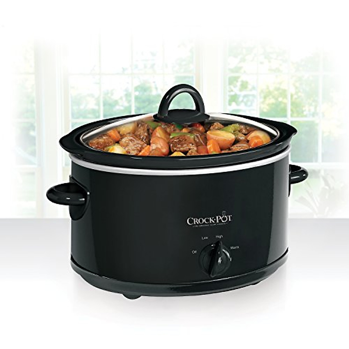 Crock-Pot 4-Quart Manual Slow Cooker, Black