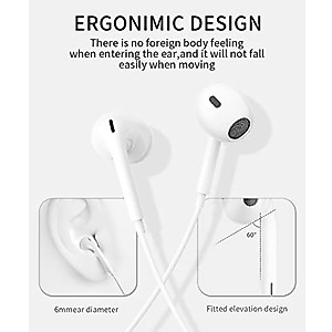 Earphones USB C Headphones, Type C Wired in-Ear Earbuds with Microphone and Volume Control Earbuds, Compatible with Samsung S20/S21,Huawei P20 pro/ P30/P40,Google Pixel 3/4/XL