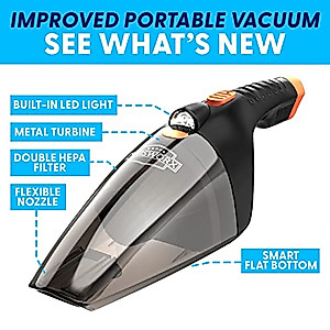 ThisWorx Car Vacuum Cleaner 2.0 - Upgraded w/ LED Light, Double HEPA Filter, 110W High Suction Power