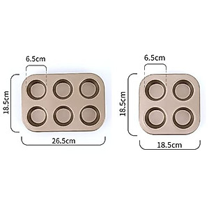 AGSYFFD 2 Piece Muffin Pan, Cupcake Pan Non-Stick Hamburger Baking Pan, Carbon Steel Cupcake Pan, Easy to Clean, Great for Cakes or Muffins