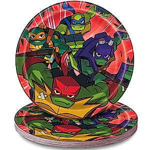 Unique Round Dessert Paper Plates - 7" | Teenage Mutant Ninja Turtles | 8 Pcs