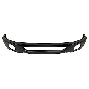 Crash Parts Plus Painted Black Steel Front Bumper for Ford F-150, Lincoln Mark LT - FO1002401