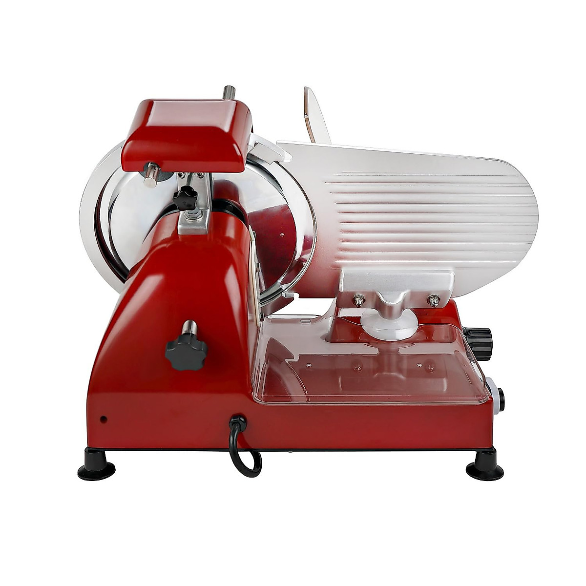 BESWOOD 10" Premium Chromium-plated Steel Blade Electric Deli Meat Cheese Food Slicer with Serving Plate Commercial and for Home use 240W BESWOOD250X