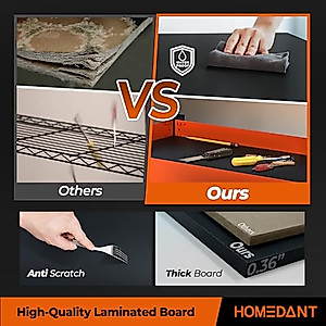 HOMEDANT House 5-Tier Orange-Black 48.1" W x 16.5" D x 71.3" H Laminated Metal Shelving Unit Adjustable Storage Utility Rack Heavy Duty Shelves Organization Shelf Kitchen Garage Pantry Closet 1Pack