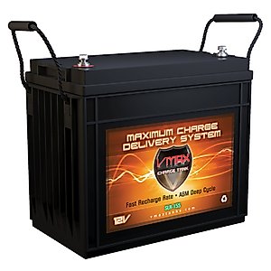 VMAX Solar Battery SLR155 12V 155Ah AGM Deep Cycle Group GC12 Battery Compatible with Solar Panel Backup Enery Storage
