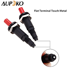 Aupoko Piezo Spark Ignition, One Outlet Plug Push Button Ceramic Spark Kitchen Lighter with High Resistance, Fits for Gas Fireplace/Gas Oven/Gas - 2 PC