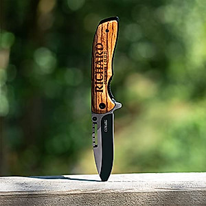 Lara Laser Works Set of 10 - Personalized Pocket Knife for Groomsmen, 16 Font - Groomsman Gifts for Wedding, Groomsmen Proposal Gifts - Custom Engraved Pocket Knives, Bachelor Party,