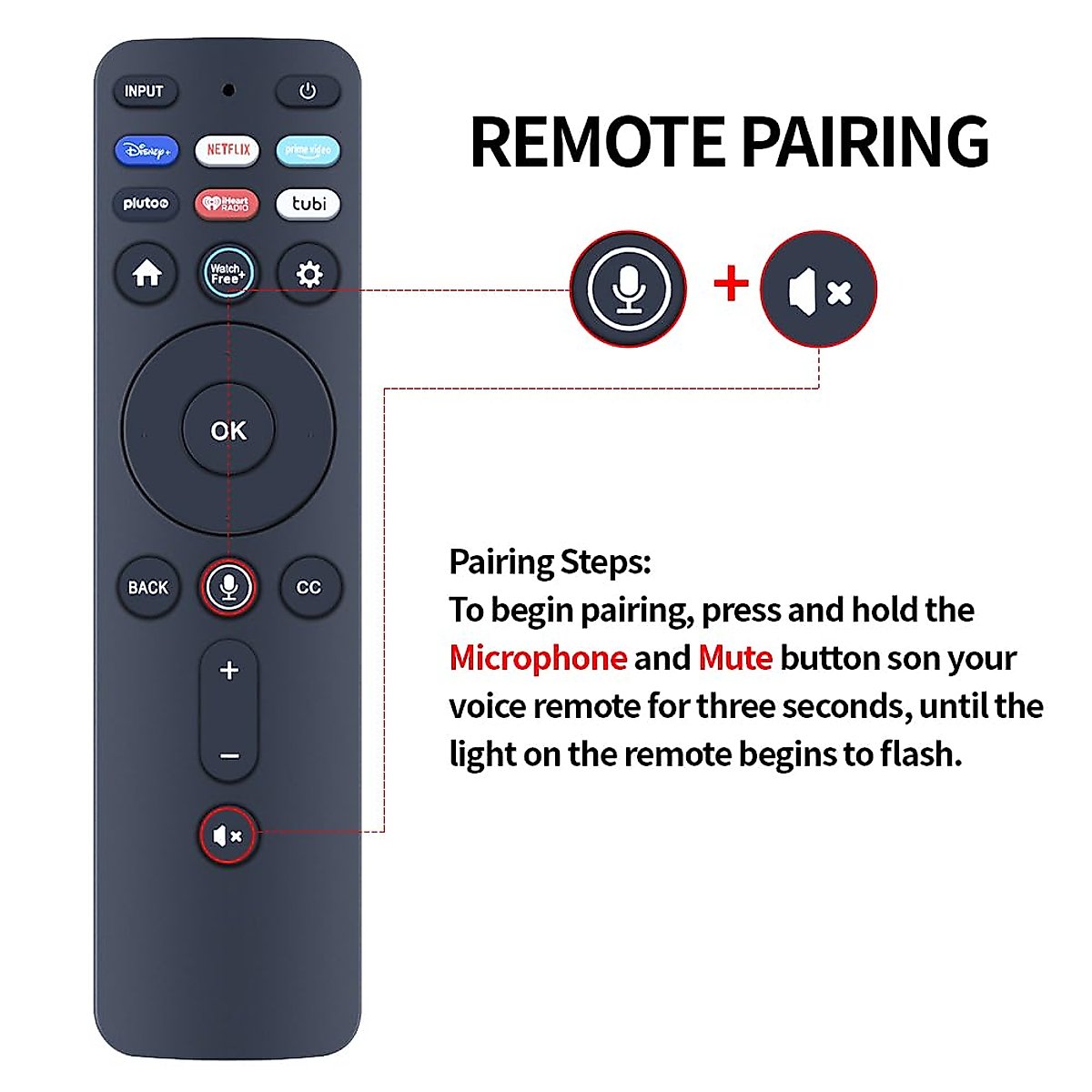 XRT260 Replacement Voice Remote Control for Vizio V-Series M-Series P-Series 4K HDR Smart TV，Compatible with Vizio TV V435-J01 V505-J01 M43Q6-J04 M50Q6-J01 M50Q7-J01 P65Q9-J01 P75Q9-J01 P85QX-J01