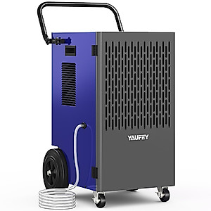 Yaufey 155 Pints Commercial Dehumidifier with Pump, for Basement up to 8000 Sq. Ft, Large Capacity Industrial Dehumidifier for Large Room with Intelligent Humidity Control