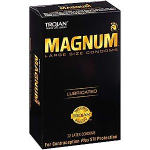 Trojan Magnum Large Size Lubricated Condoms - 12 count