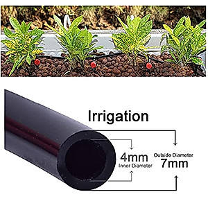 Furnrubden 1/4 Inch Drip Irrigation Tubing, 100Ft Blank Garden Automatic 1/4" Watering Tube Line Watering Drip Kit for Small Garden Irrigation System