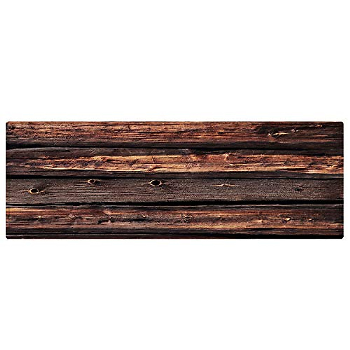 Dark Brown Old Wooden Board Print Memory Foam Bath Rugs and doormats Non Slip Absorbent Super Cozy Flannel Bathroom Rug Carpet 47x18 inches