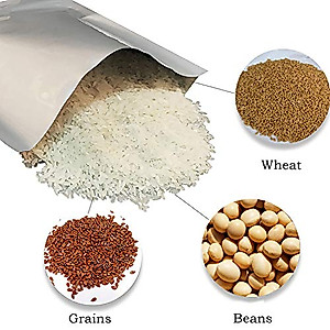 25 Pieces 5 Gallon Mylar Bags, Mylar Foil Flat Heat Sealing Bags for Food Storage for Beans, Wheat, Grains, Rice