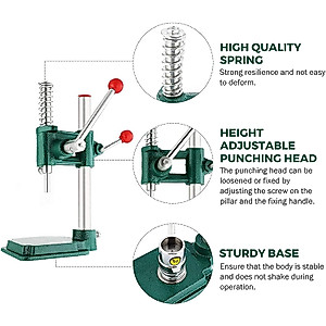 HACSYP Hand Press Punching Machine, Handmade Fabric Covered Button Maker Machine Kit, Cloth Button Cover Making Machine DIY Tools with 3 Molds