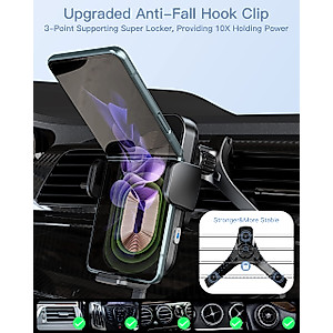 [Adjustable Dual Coils] Wireless Car Charger, ZeeHoo 15W Fast Charging Auto-Clamping Car Mount, Air Vent Phone Holder for iPhone 14 13 12 Pro Max Mini/Samsung Galaxy Z Flip 4 3 5G S21/LG/Pixel 6 Pro