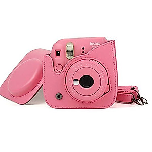 Fujifilm Instax Mini 9 Film Camera (Flamingo Pink) + Film Pack(10 Shots) + Pleather Case + Filters + Selfie Lens + Album + Frames & Stick-on Frames Exclusive Instax Design Bundle