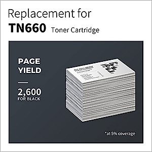 LemeroUexpect Remanufactured Toner Cartridge Replacement for Brother TN660 TN-660 TN630 for Brother MFC-L2700DW HL-L2380DW HL-L2300D HL-L2340DW MFC-L2740DW DCP-L2540DW HL-L2320D Printer (Black, 2Pack)