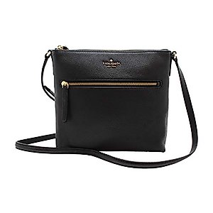 Kate Spade New York Jackson Top Zip Crossbody Leather Purse in Black