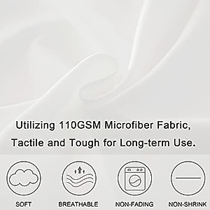 Olrynns White Washed Duvet Cover King Size - Microfiber Duvet Covers, Soft King Duvet Cover Set 3 Pieces with Zipper Closure (1 Duvet Cover + 2 Pillowcases)