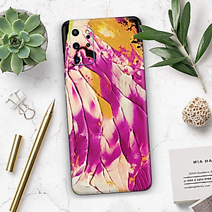 DesignSkinz Liquid Abstract Paint V15 Protective Vinyl Decal Wrap Skin Cover Compatible with The Samsung Galaxy S20 (Screen Trim & Back Glass Skin)