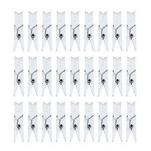 GSHLLO 50 Pcs Clear Plastic Photo Display Clips Clothes Pins Paper Pegs Craft Clips Spring Hanging Clips Clamps for Home Crafts Decor