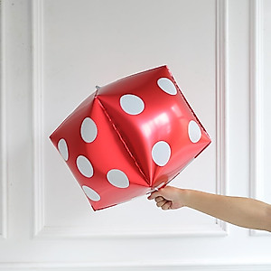 150 Pcs Red and Black Gold Casino Balloons Arch Garland Kit with Red Dice Foil Balloon for Casino Night Birthday Party Decorations