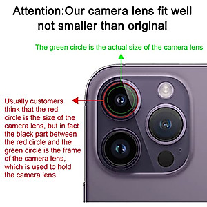 Perzework OEM Original Back Rear Camera Lens Glass Replacement for iPhone 14 Pro and iPhone 14 Pro Max with pre-Installed Adhesive and Reparing Toolkit