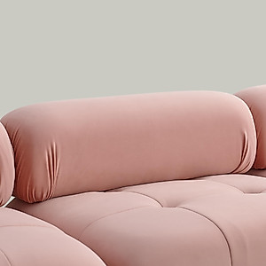 ERYE Pink Velvet Button Tufted, 93"