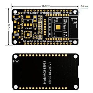 JacobsParts ESP32 ESP-WROOM-32 ESP-32S Development Board Arduino 2.4GHz WiFi & Bluetooth (Unsoldered Pin Headers)