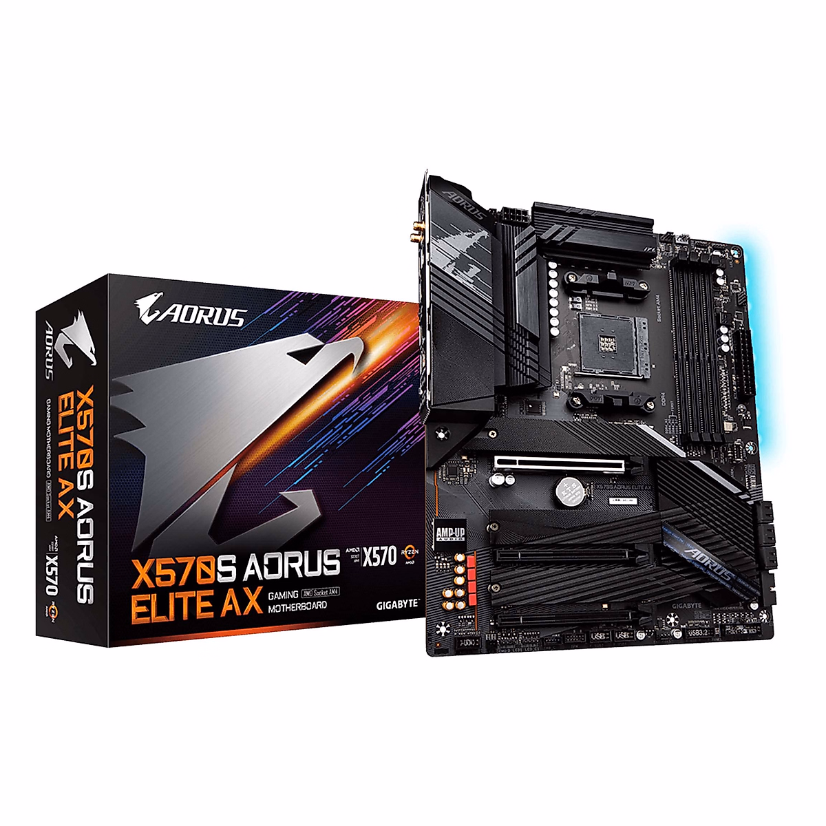 GIGABYTE X570S AORUS Elite AX (AMD Ryzen 3000/ X570S/ PCIe 4.0/ SATA 6Gb/s/USB 3.1/ ATX/Gaming Motherboard)