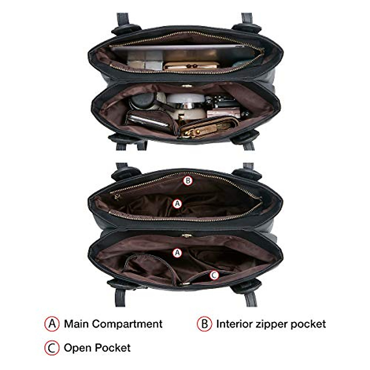 Oxford Cloth Handbags for Women, Ladies Casual Shoulder Bags Women's Medium Pocketbooks Womens Canvas Carryall Bags Fashion Small Tote Purses and Handbags mothers day gifts(Black)