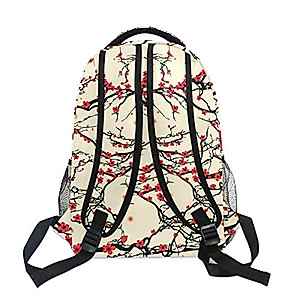 Japanese Cherry Blossom Sakura Tree Backpacks Travel Laptop Daypack School Bags for Teens Men Women