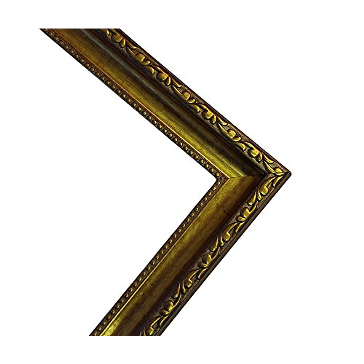 FRAMES BY POST Shabby Chic Picture Photo Frame, Gold, 50 x 40 cm Image Size 16 x 12 Inches (Plastic Glass)