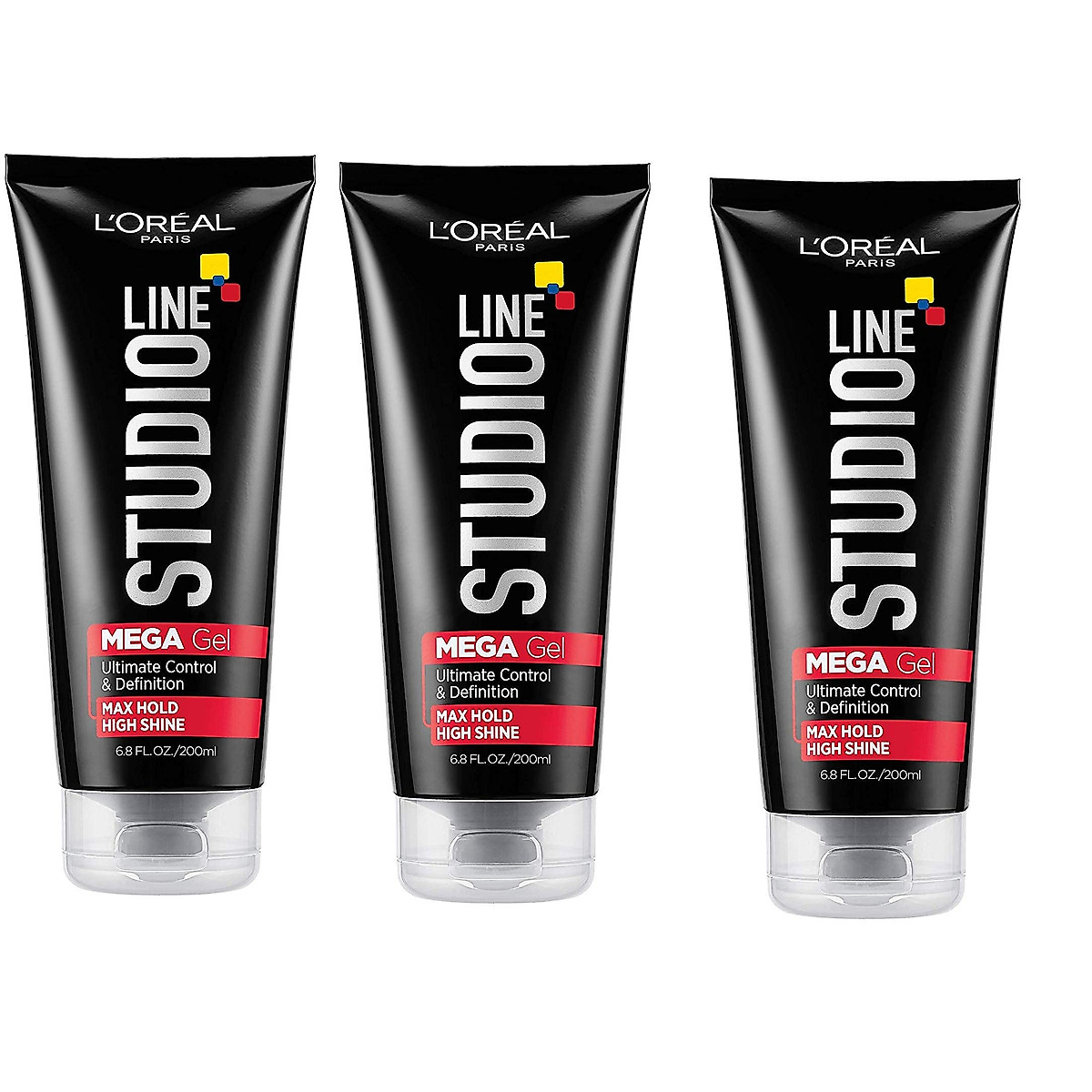 L'Oreal Paris Studio Line Mega Hair Gel, 6.8 Fluid Ounce Pack of 3
