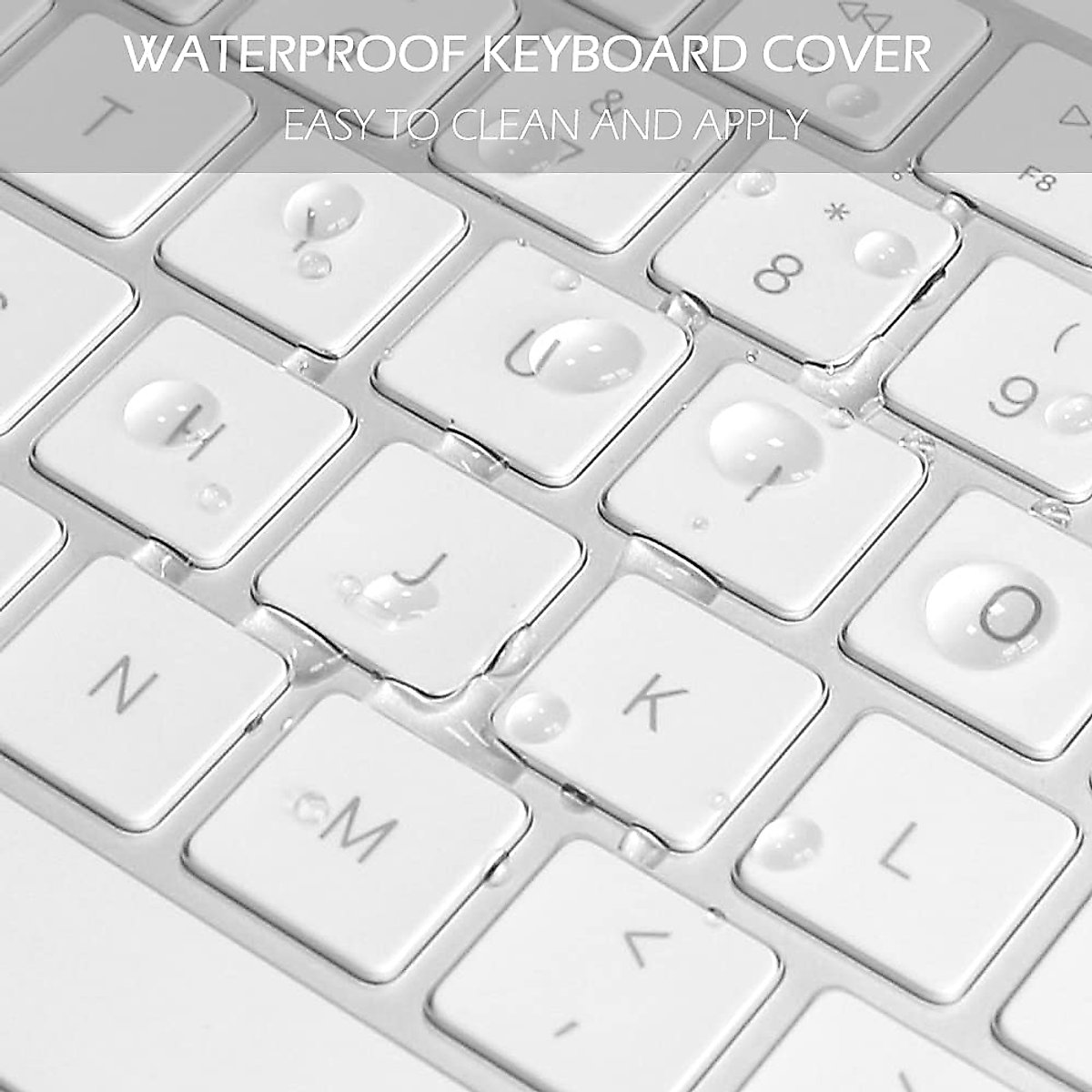 ProElife Keyboard Cover Skin for 2024 Magic Keyboard with Touch ID and Numeric Keypad iMac M4 A3119 0.13 mm Ultra-Thin TPU Protector U.S Layout (Clear)