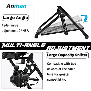 Anman Racing Simulator Cockpit with Water Cup Holder Fit for Logitech Thrustmaster G29 G920 G923 T128X T248 T300 Steering Wheel Stand,Handbrake/Pedals/Wheel/Seat NOT Included