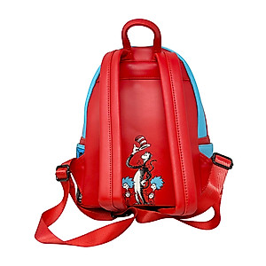 Loungefly Dr Seuss Thing 1 and 2 Interactive Cosplay Womens Double Strap Shoulder Bag Purse