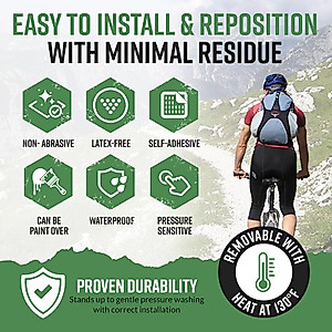 Dragon Grips Mountain Bike Frame Protection, 20 Pcs Black Bicycle Frame Protection for Bike Protection Tape, Waterproof MTB Frame Protection Decals