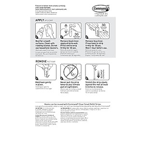 Command Small Clear Wire Toggle Hooks, 40 Hooks and 48 Command Strips, Damage Free Hanging Wall Hooks with Adhesive Strips, Adhesive Hooks for Hanging Christmas Decorations, Holds up to 0.5 lb